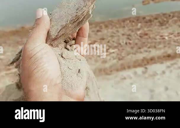 Handheld Example Showing Fine Laminated Sedimentary Layers Formation ...