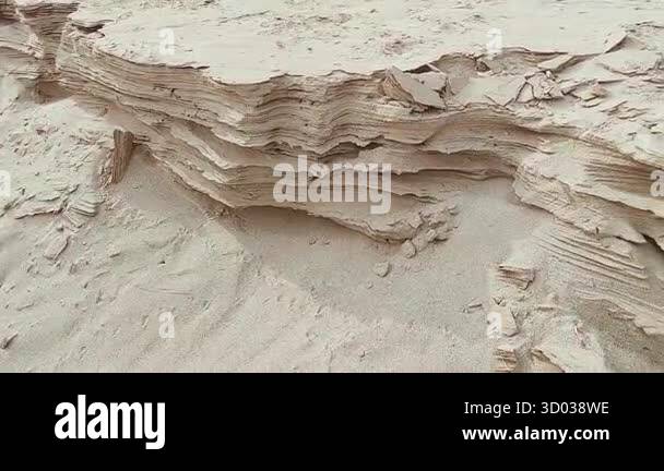 CloseUp View Of Layered Sedimentary CrossSection Revealing Flood ...