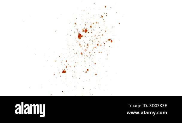Blood Splash in Super Slow Motion. Isolated on White Background. High ...