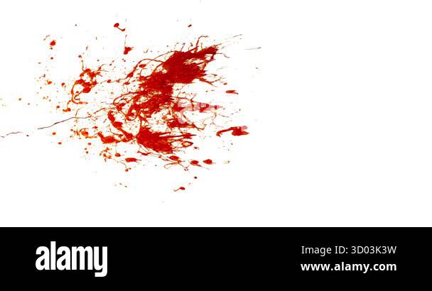 Blood Splash in Super Slow Motion. Isolated on White Background. High ...