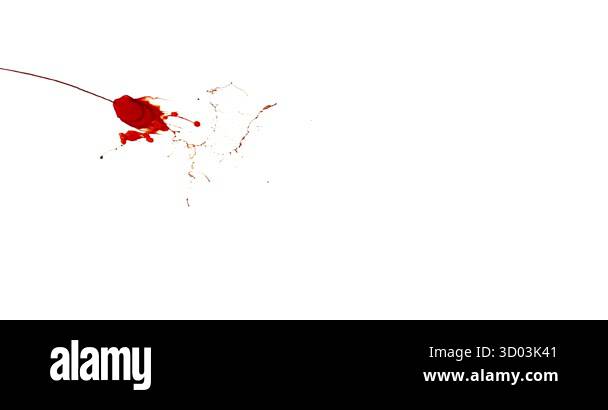 Blood Splash in Super Slow Motion. Isolated on White Background. High ...