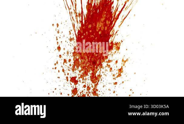 Blood Splash in Super Slow Motion. Isolated on White Background. High ...