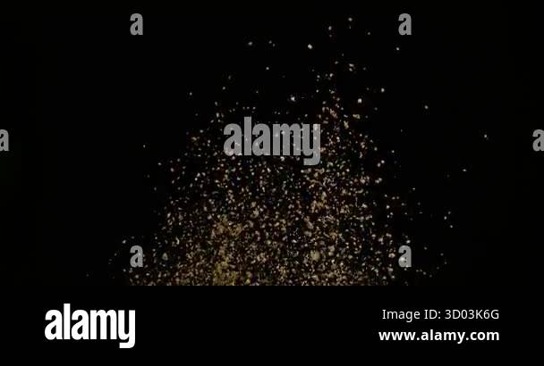 Super Slow Motion of Flying Dirt Soil in the Air. Filmed on High Speed ...