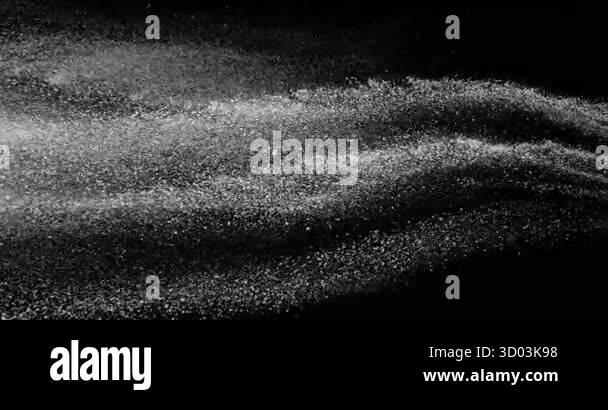 Super Slow Motion of Flying White Powder. Filmed on High Speed Cinema ...