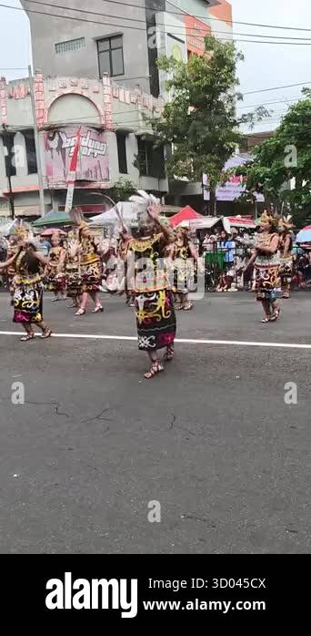 Temengang madang dance from north Borneo. This dance depicts the ...