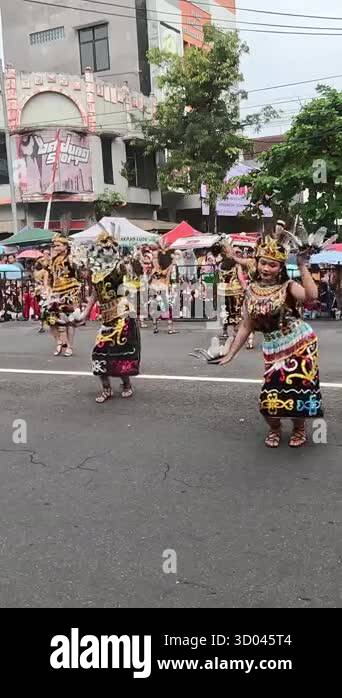 Temengang madang dance from north Borneo. This dance depicts the ...