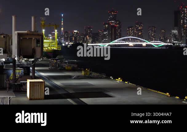 Takeshiba Passenger Ship Terminal Night View, Japan Tokyo March 2025 ...
