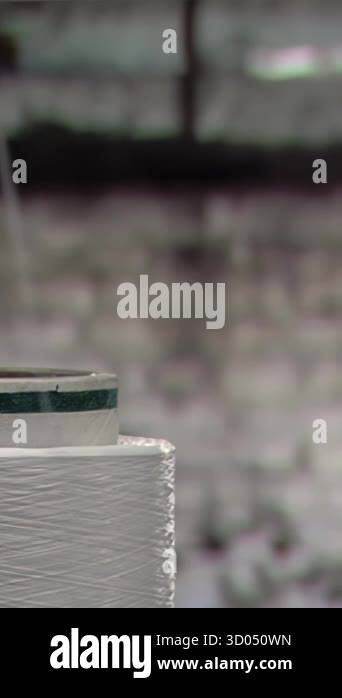 Spools of Thread in Action During Soccer Ball Production - Video ...