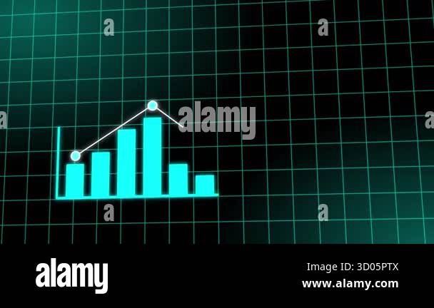 A simple yet powerful motion graphic featuring a bar graph that moves ...
