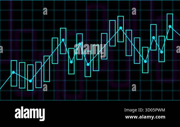 An eye catching and modern motion graphic showing a financial data ...