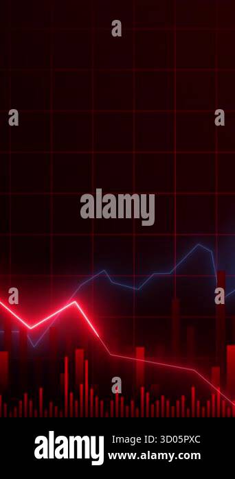 A visually striking vertical graphic of a financial graph with wavy ...