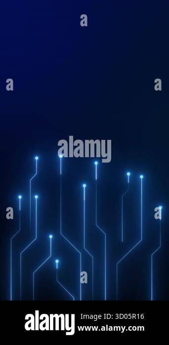 A professional vertical loop featuring an abstract circuit board design ...