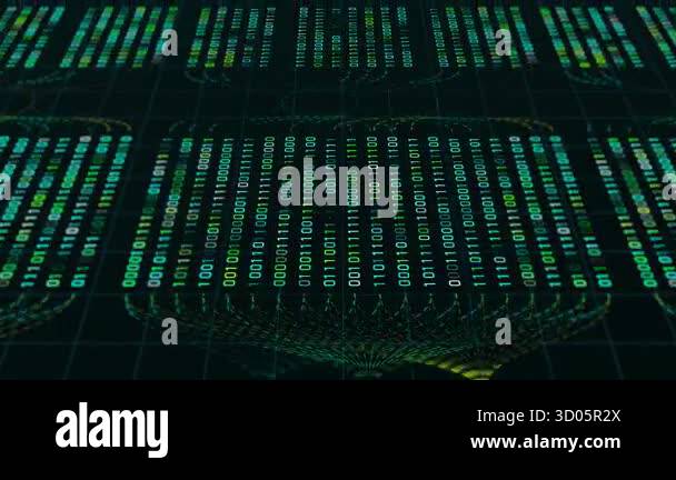 A dynamic motion graphic featuring a fast moving, abstract stream of ...