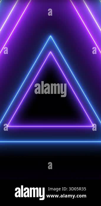 A dynamic vertical loop featuring a glowing blue and purple neon ...