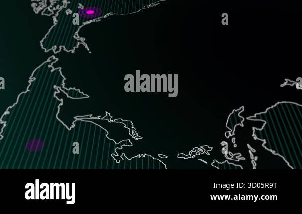 A clean motion graphic featuring a digital world map with subtle ...