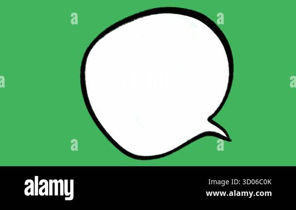 Hand-Drawn Speech Bubble animation on Green Screen | Comic Book Chat ...