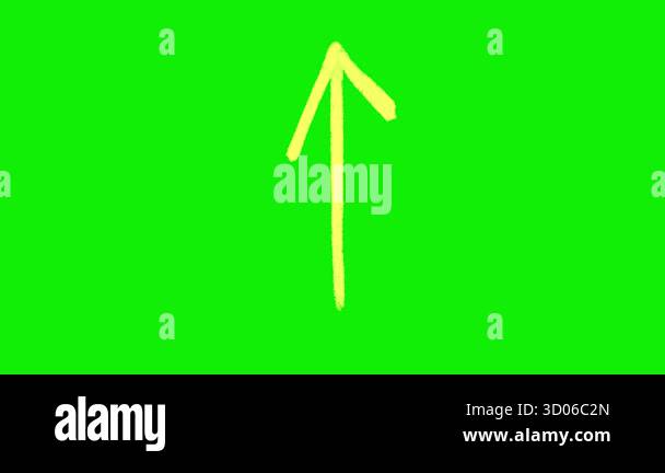 Hand-Drawn Animated Arrows Green Screen| Doodle Directional Elements ...
