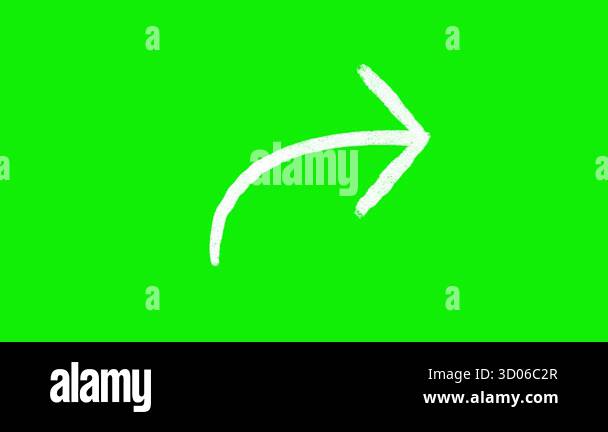 Hand-Drawn Animated Arrows Green Screen| Doodle Directional Elements ...