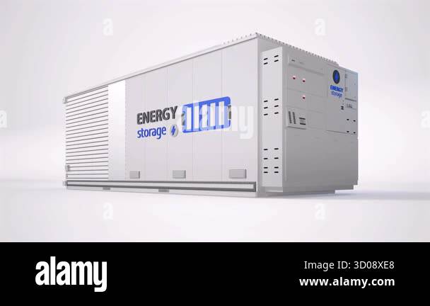 Energy storage system or battery container unit 4k footage Stock Video ...