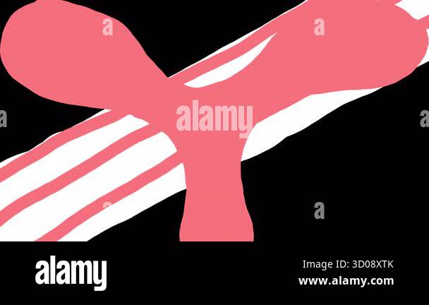 This is a motion graphic animation of a wiggly hand drawn love heart ...