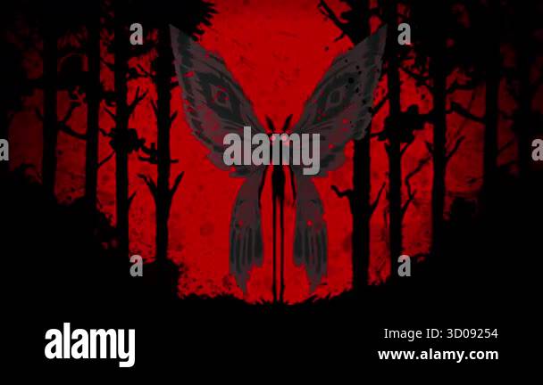 mothman terror in red forest Stock Video Footage - Alamy
