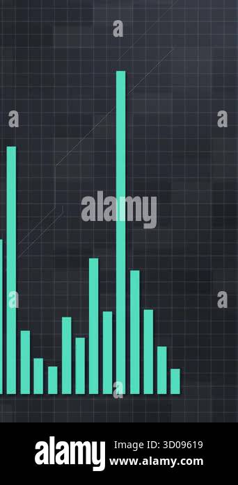 Animated bar graphs transition smoothly, showcasing fluctuating data on ...