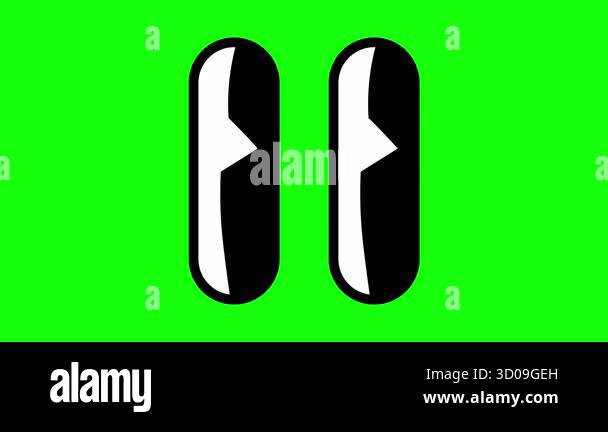 Cartoon big long Eyes glances Sideways, side to side animation. Eyes ...