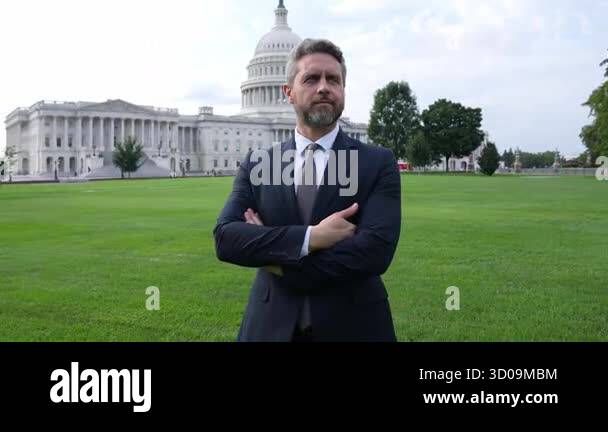 Successful political leader. Politician at Capitol. Lobbyist man in ...