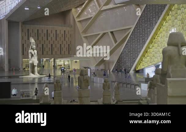 Giza, Egypt- July 26 2025: The Statue of Ramesses II in The Grand ...