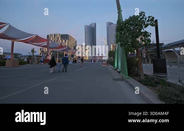 Lusail city, Qatar- November 15 2022: Lusail boulevard during FIFA ...