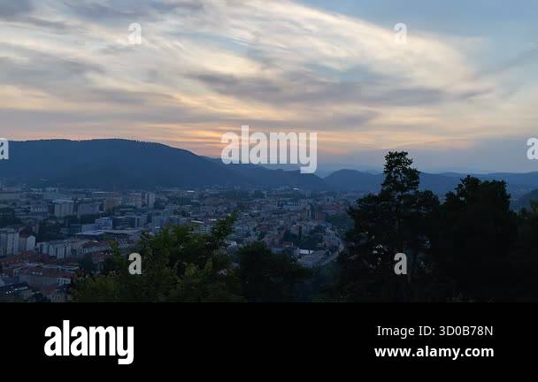 Panoramic timelapse of Graz, Austria. Blend of historical and modern ...