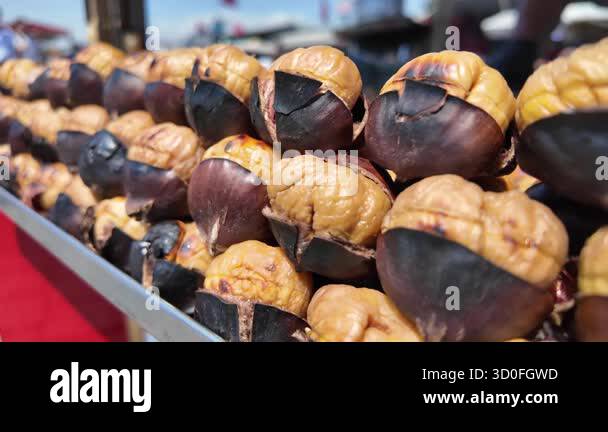 Traditional roasted chestnuts stand Stock Videos & Footage - HD and 4K ...
