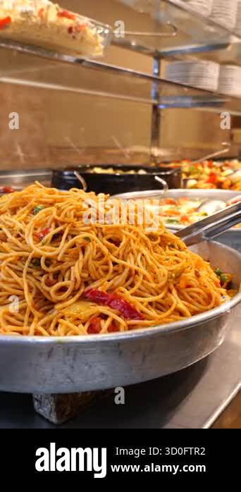 Buffet serving noodles Stock Videos & Footage - HD and 4K Video Clips ...