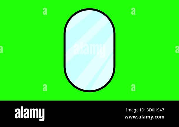 2d wall mirror, animated round oval rectangular mirror sparkling 2d ...