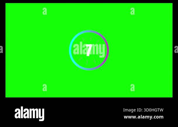 Video countdown timer animation with film strip borders for ...