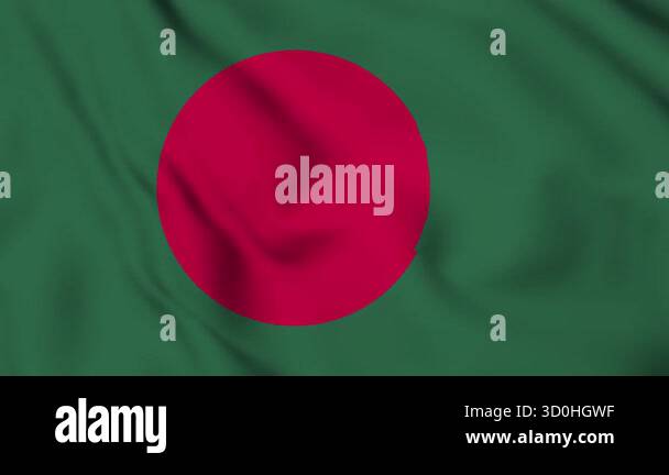 Animated bangladesh flag waving in the wind Stock Video Footage - Alamy
