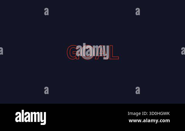 Achieve your goals motivational text animation with neon glow effect ...