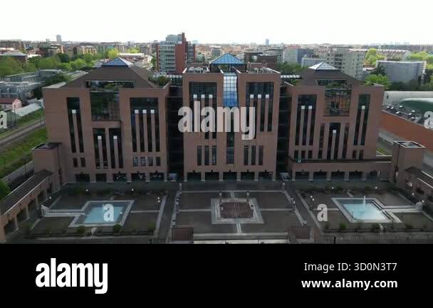 aerial view of IULM University, also known as the International ...