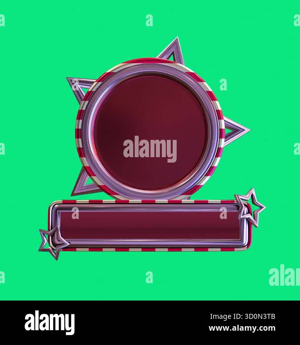 A 3D rendered animation featuring rotating logo elements, including a ...