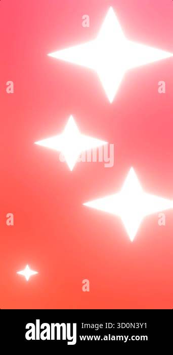Abstract Red Gradient Background with Twinkling White Stars Animation ...