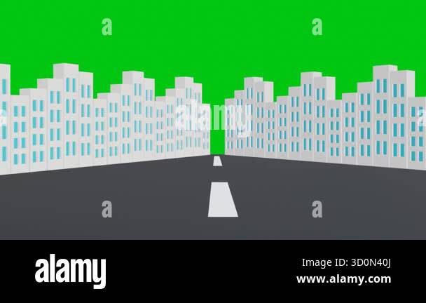 3d animation city street road Stock Videos & Footage - HD and 4K Video ...