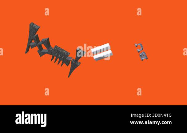 A conceptual 3D animation showing a Hittite cuneiform symbol ...