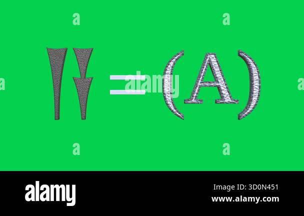 A conceptual 3D animation showing an ancient Hittite cuneiform symbol ...