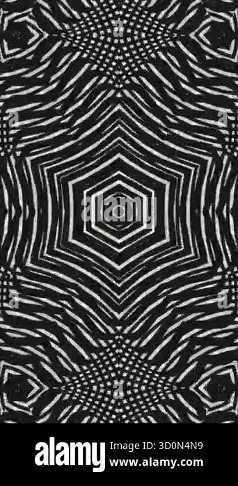 abstract art loop animation video with transform rotating fractal ...