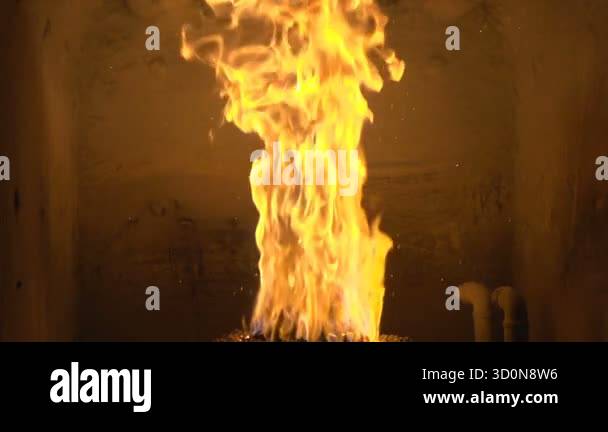 Fire burning in slow motion Stock Video Footage - Alamy