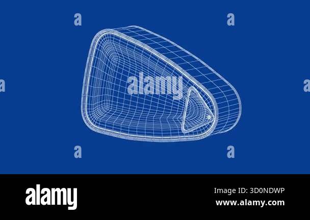 3D wire-frame model of tin can for ham, fish, or other food Stock Video ...