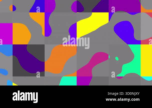 Abstract bright shapes and dynamic forms on a geometric monochrome ...