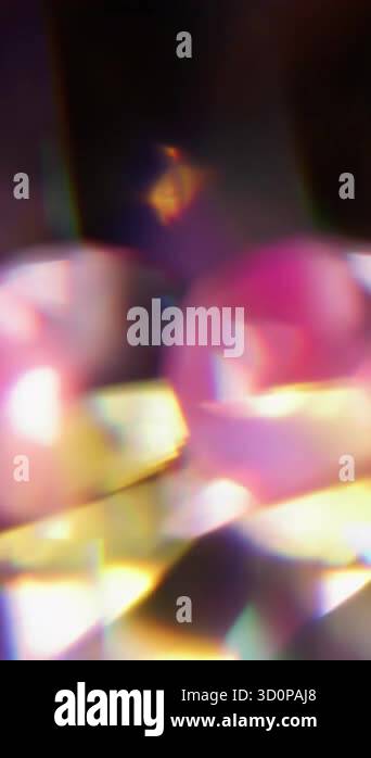 Vertical video. Glow round. Blur shine texture. Defocused pink ...