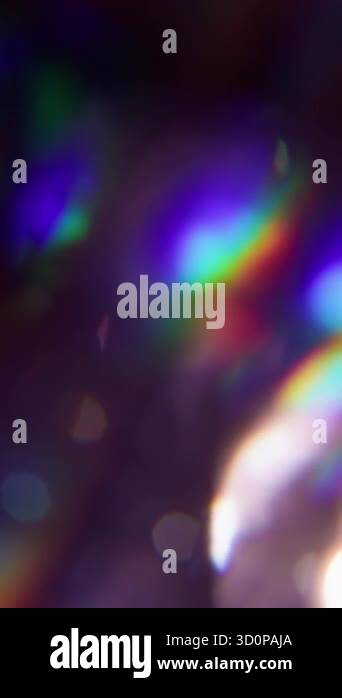 Vertical video. Fantasy radiant. Blur leak glare. Defocused blue yellow ...