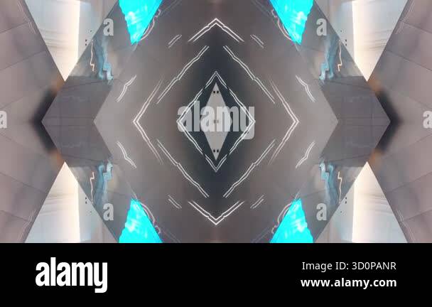 futuristic technology background with digital mirrored and symmetry ...
